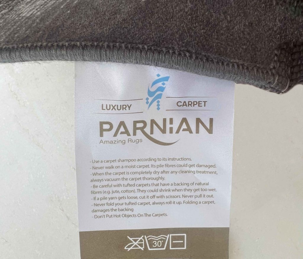 Non-adhesive Fabric Carpet Labels - satinetiket
